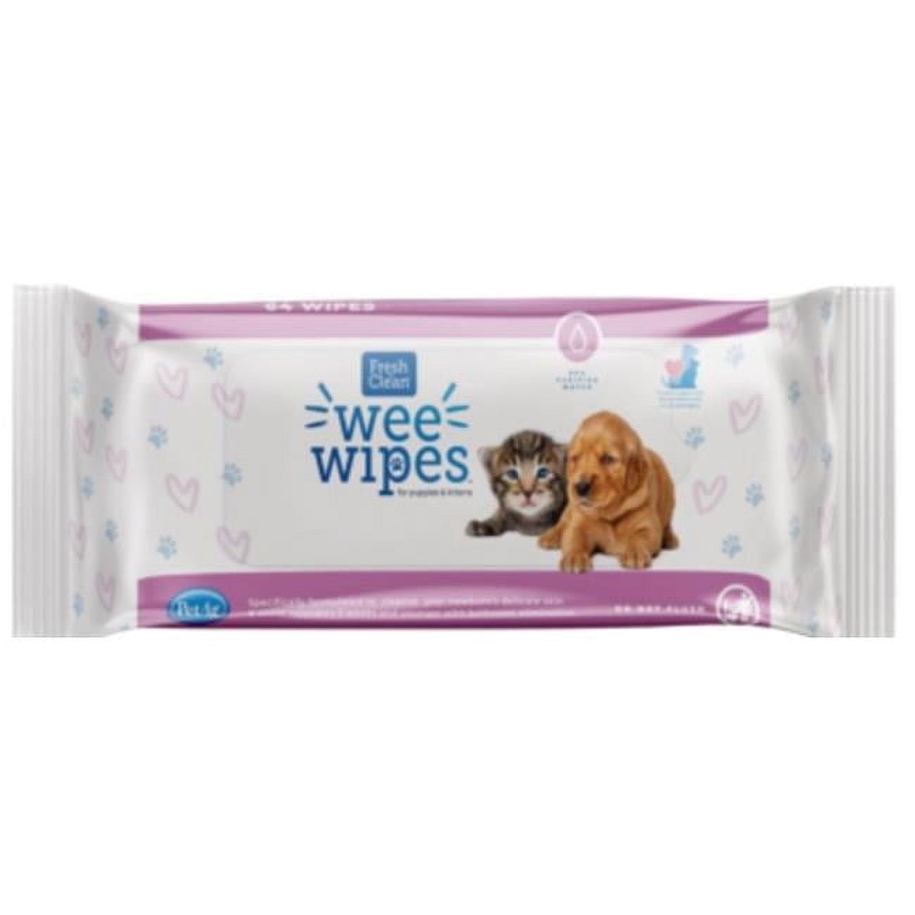 Fresh N Clean PA98206 Wee Wipes for Dog Puppies & Kittens - 64 Count ...