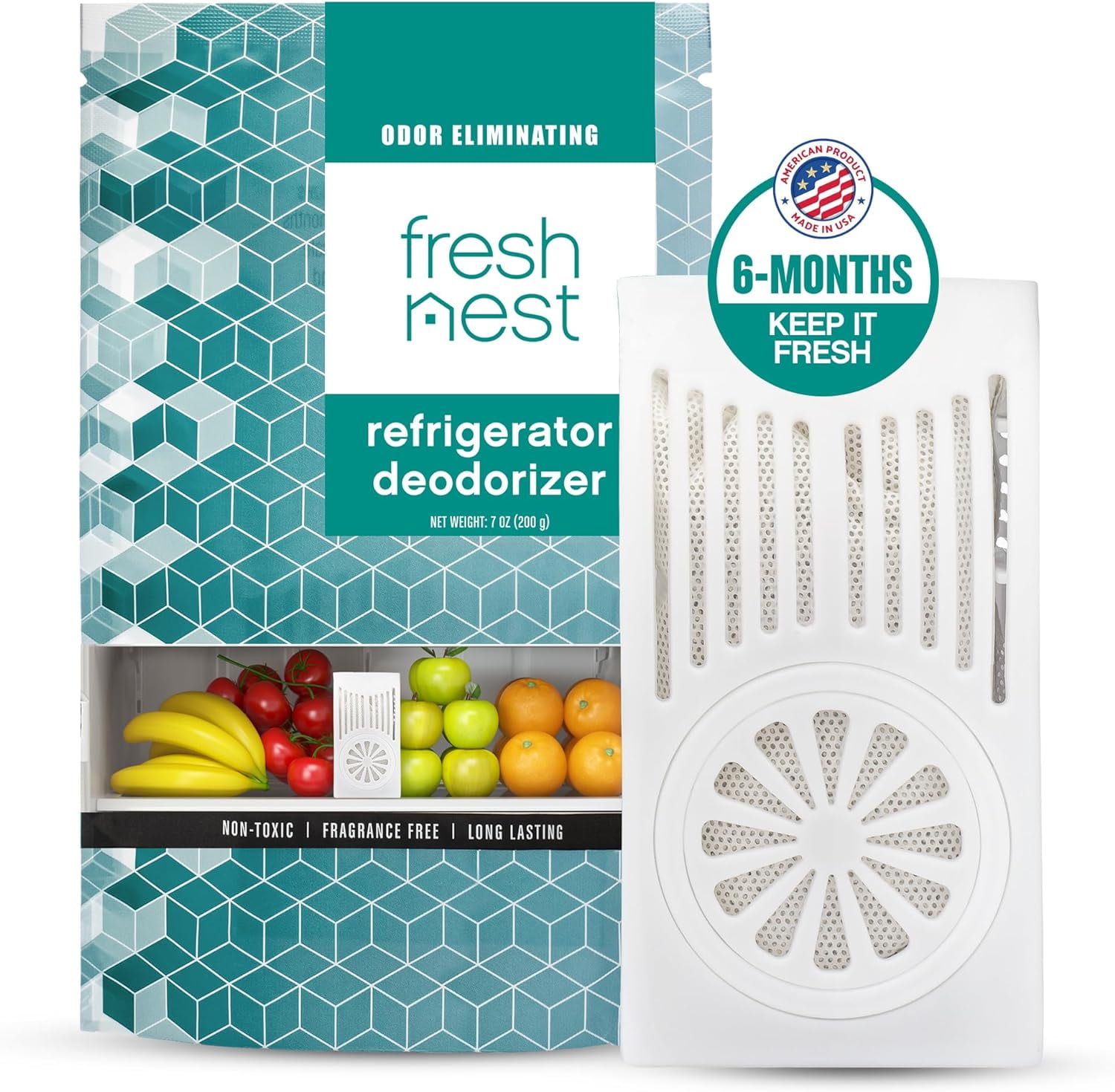 Fresh Nest Refrigerator Deodorizer, Odor Eliminator for Fridge, Long ...