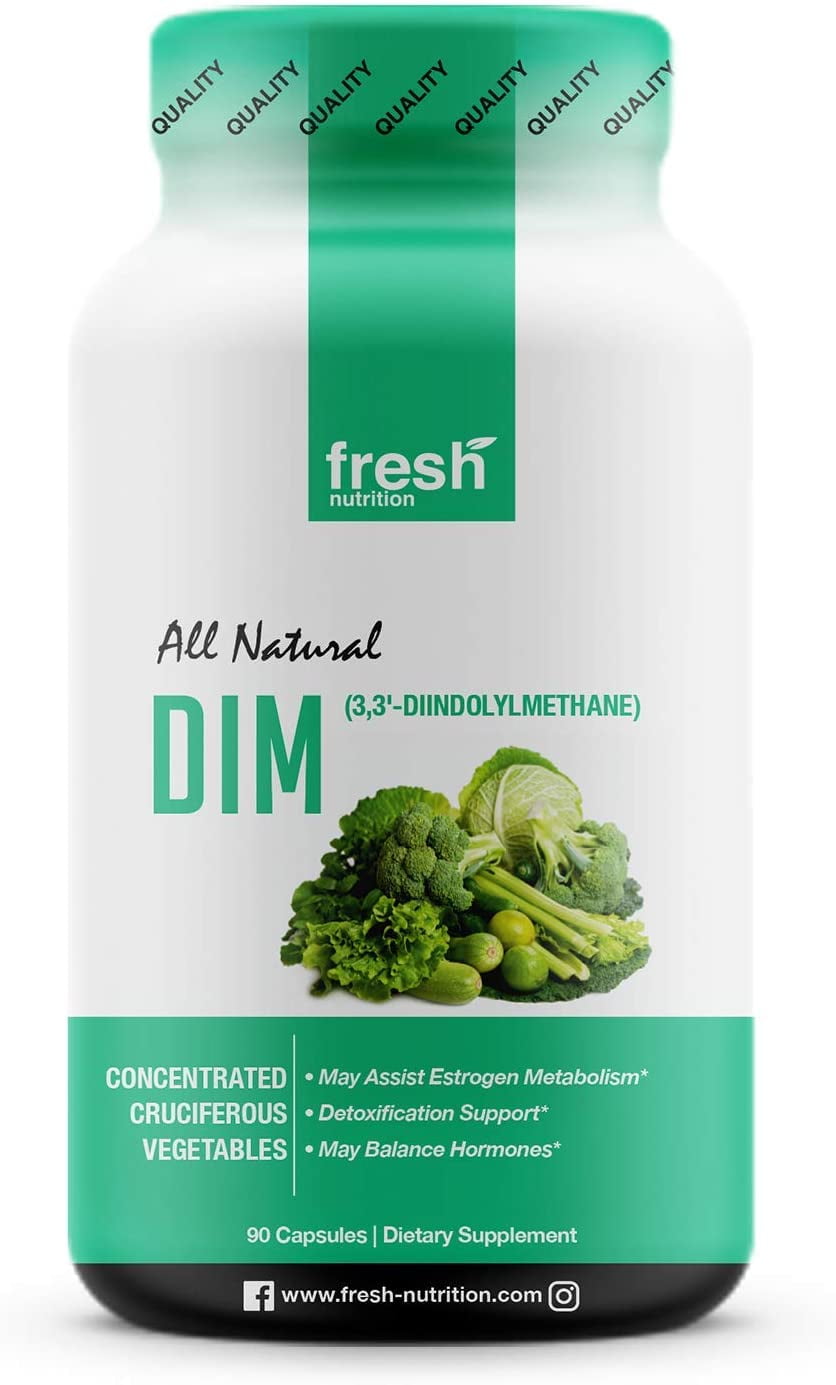 Fresh Nutrition DIM 500mg Vegan Vitamins Supplement - 90 ...