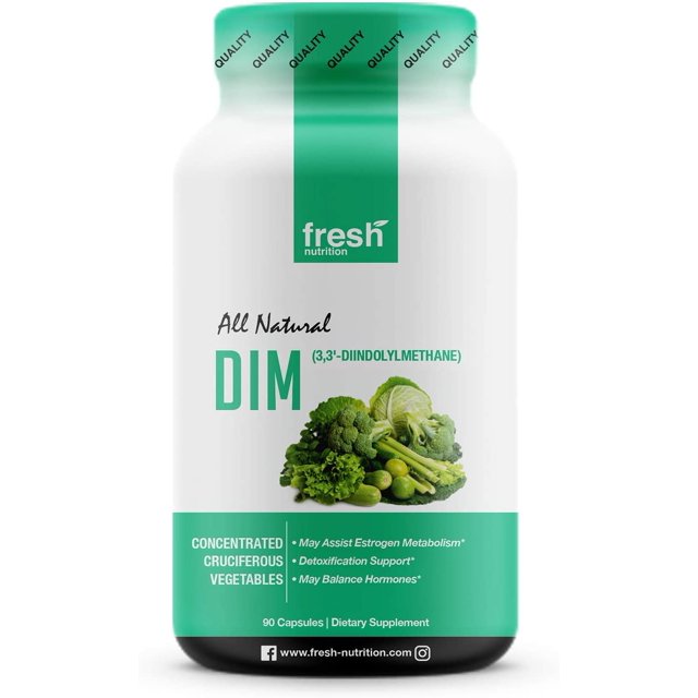 Fresh Nutrition DIM 500mg Vegan Vitamins Supplement - 90 ...
