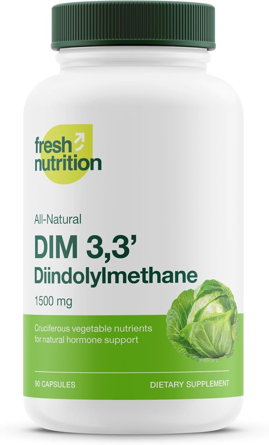 Fresh Nutrition DIM Supplement 500mg - Diindolylmethane - 90 Capsules ...