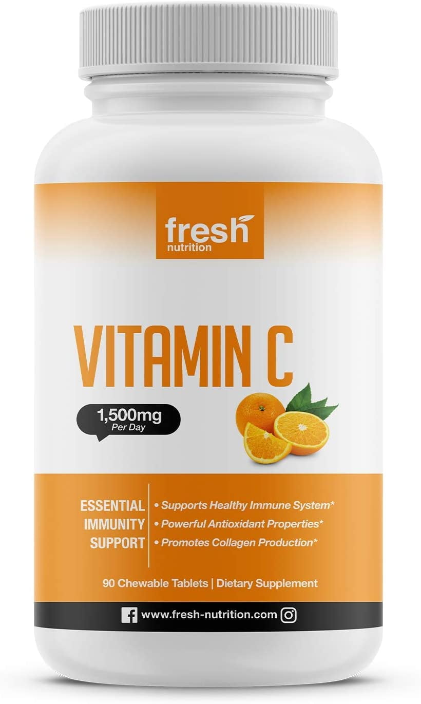 Fresh Nutrition Vitamin C Chewable Supplement - 1500mg per Serving Vit ...