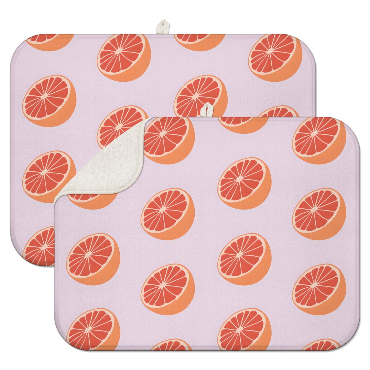 Fresh Orange Coffee Mat – Absorbent Microfiber Spill Mat with Sweet ...