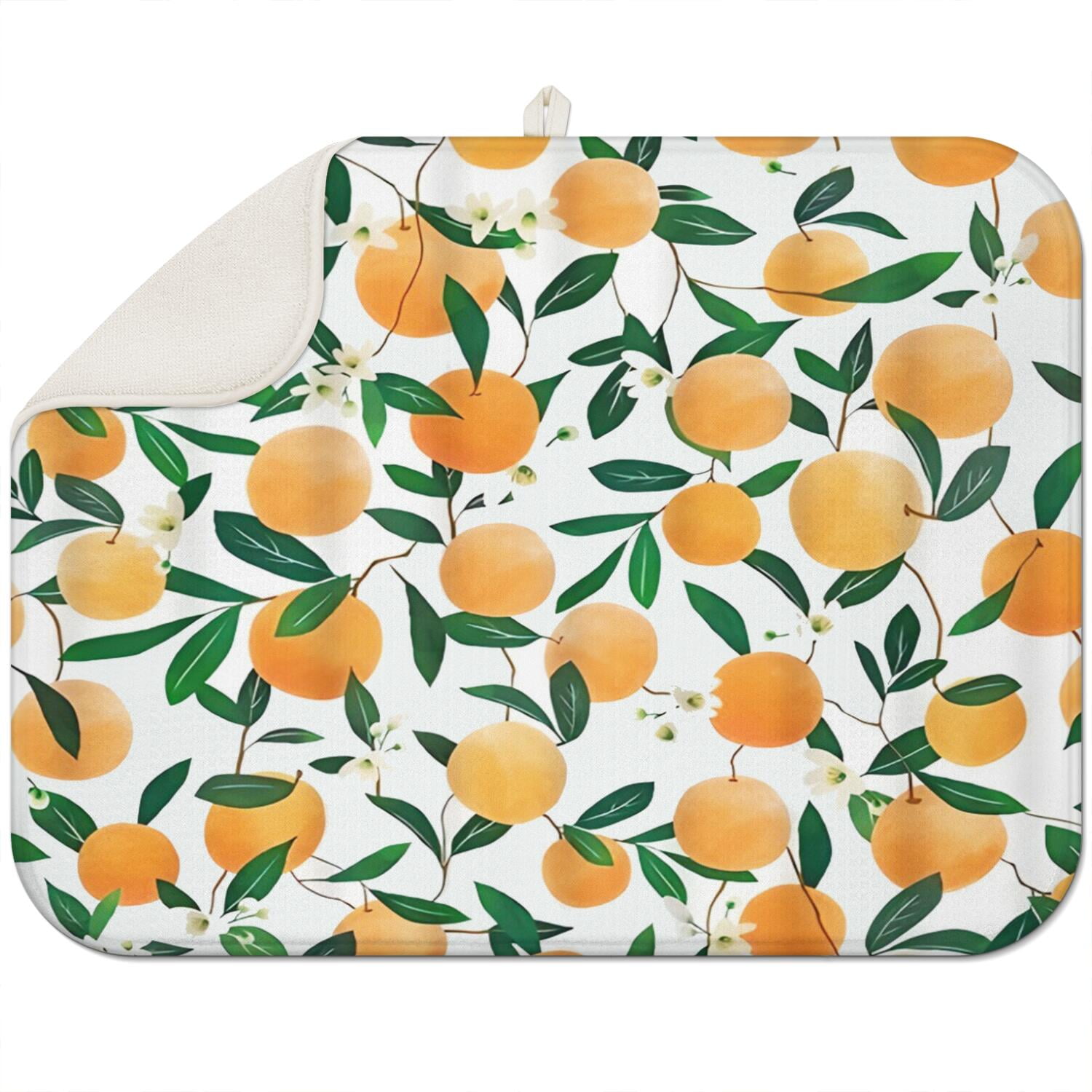 Fresh Orange Coffee Mat – Absorbent Microfiber Spill Mat with Sweet ...