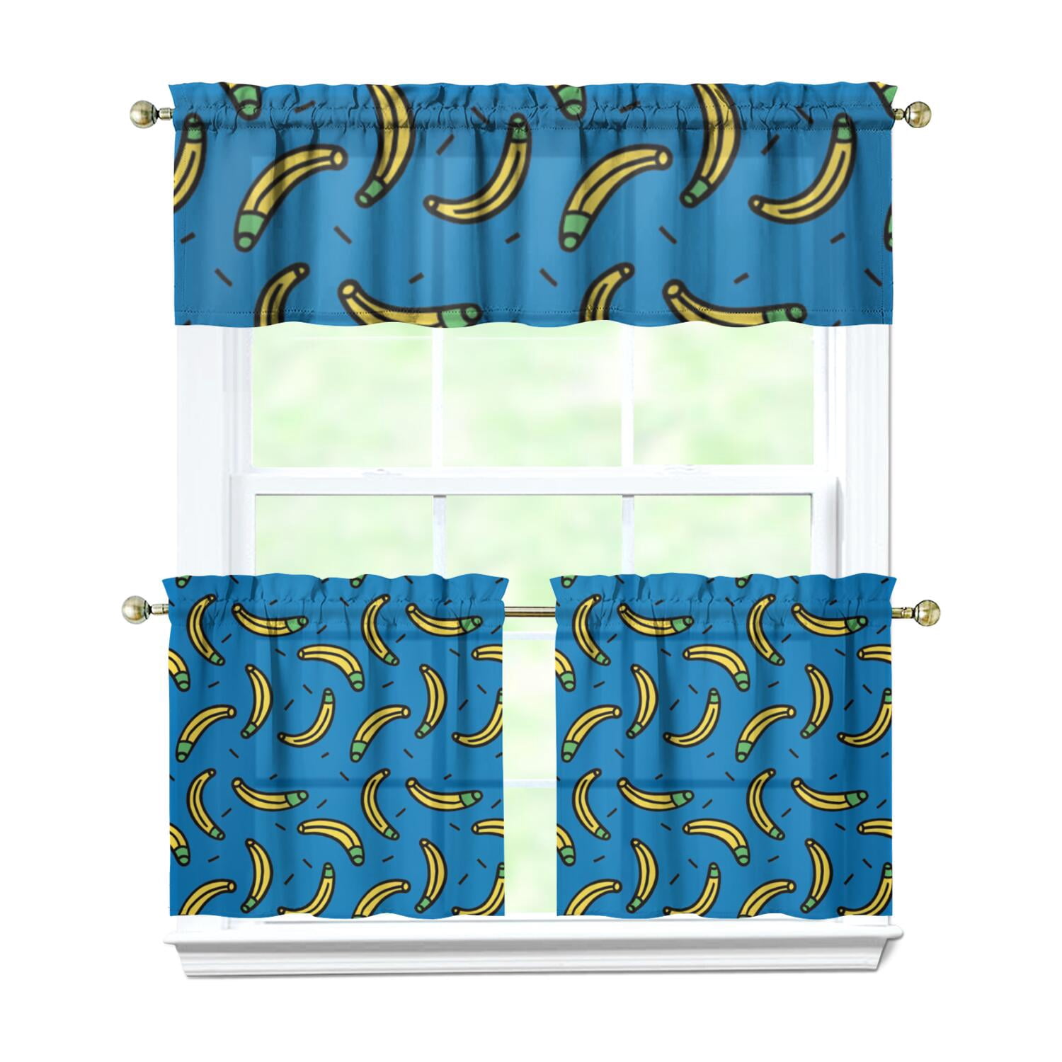 Fresh Orange Fruit Kitchen Curtains Set - Summer Cute Sweet Pattern ...