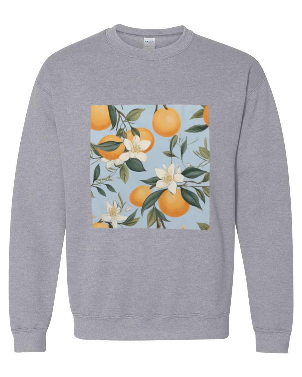 Fresh Oranges In Blossom Tree Botanical Garden Sweatshirt, for men ...