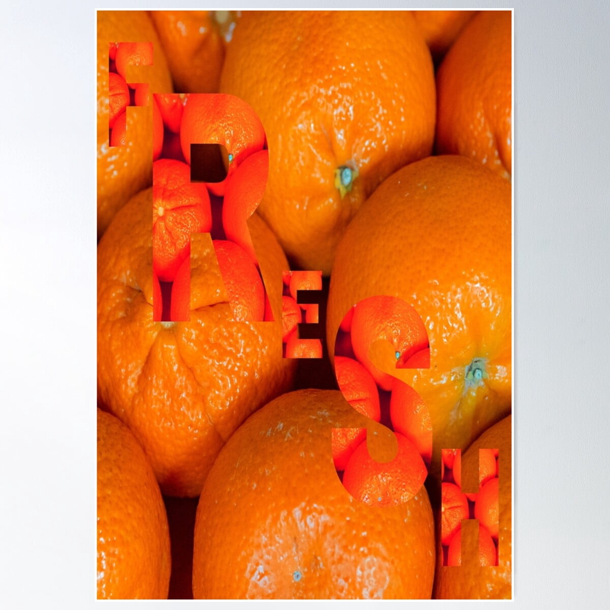 Fresh Oranges Poster Wall Art, Modern Wall Decor For Living Room ...