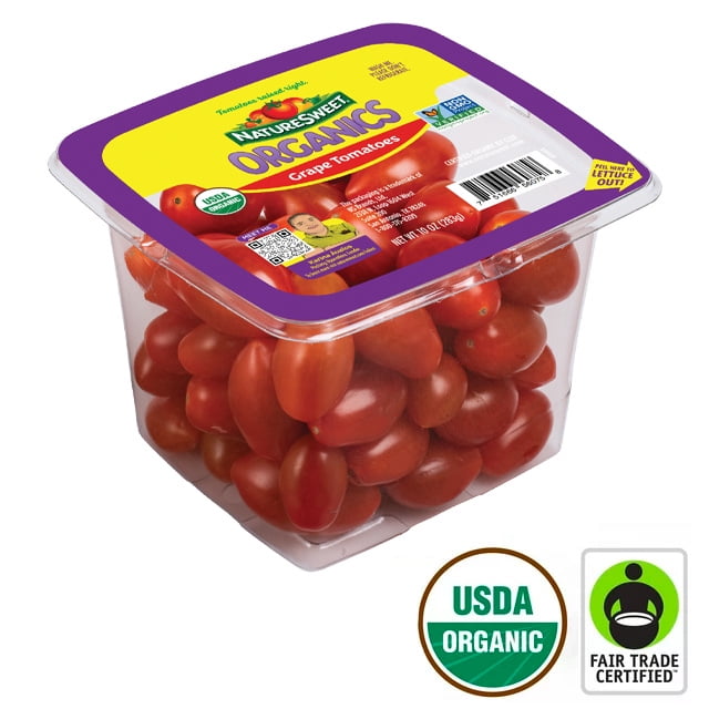 Fresh Organic Grape Tomato, 10 oz Package - Walmart.com