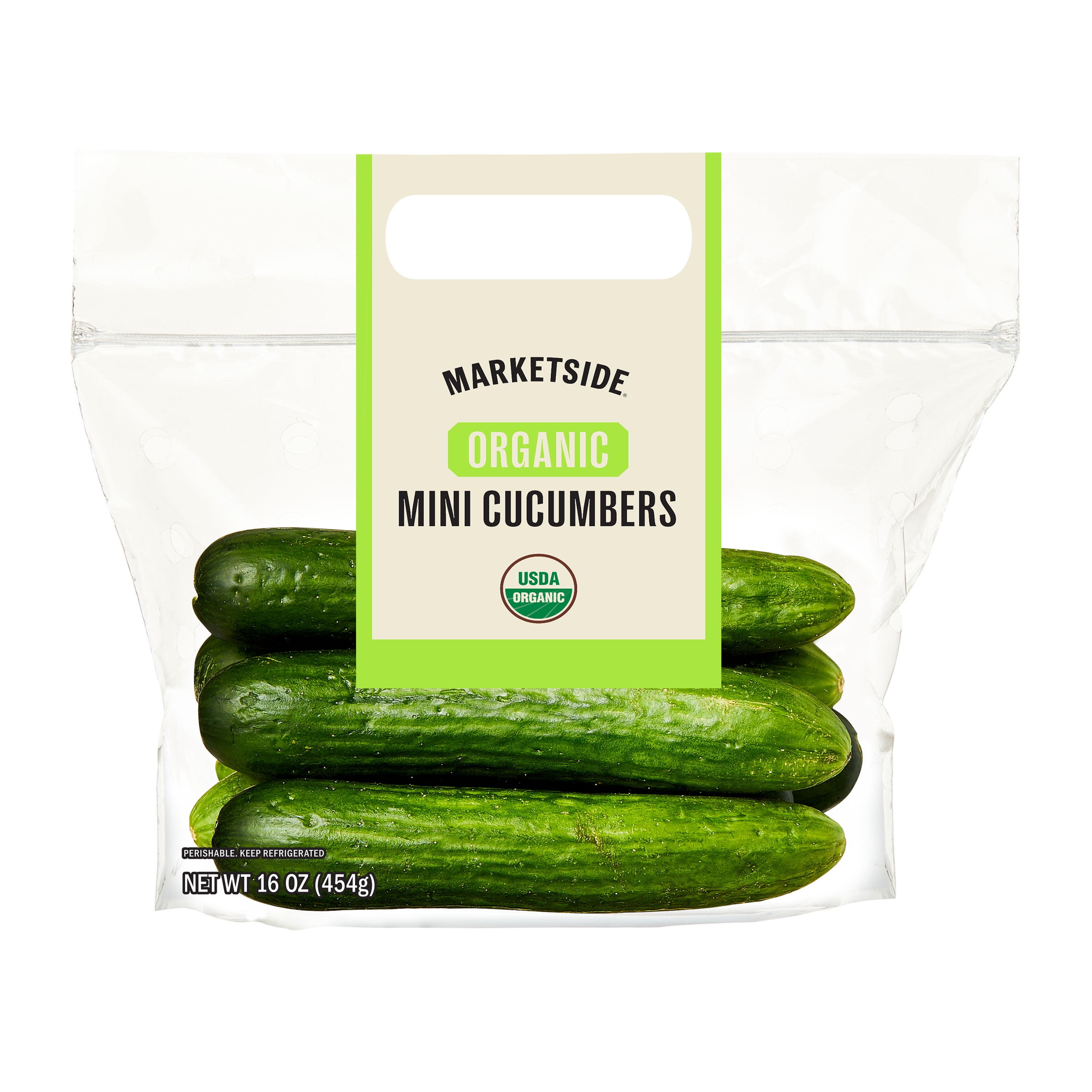 Marketside Fresh Organic Mini Cucumbers, 1 lb Bag - Walmart.com