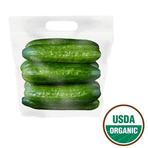 Fresh Organic Mini Cucumbers, 1 Pound Bag - Walmart Business Supplies