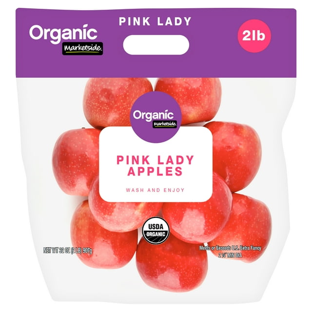 Fresh Organic Pink Lady Apples, 2 lb Pouch - Walmart.com
