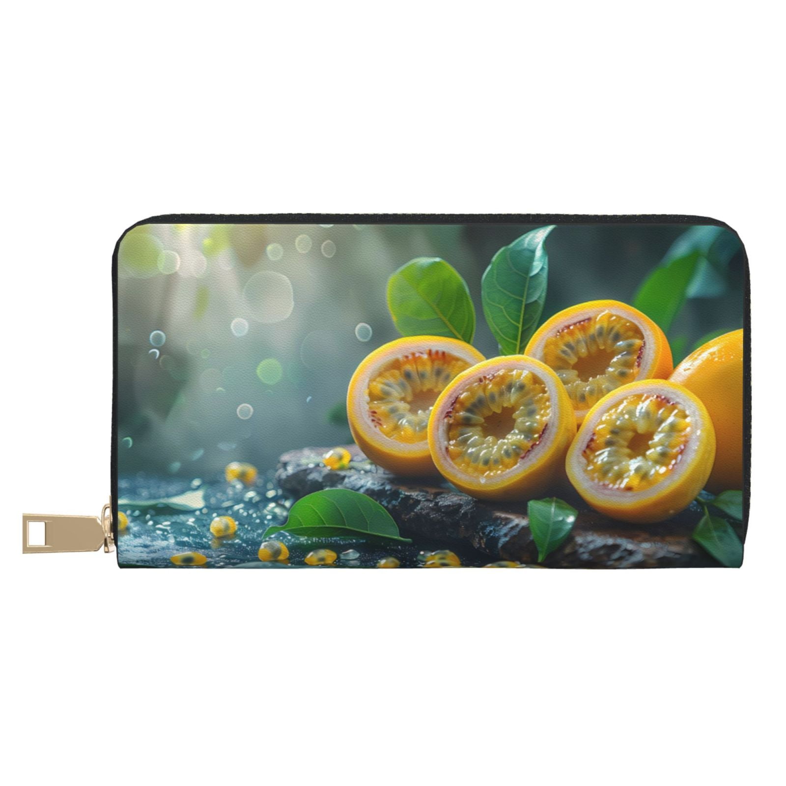 Fresh Passion Fruit Still Life Wallet Women, Leather Bifold Multi Card ...