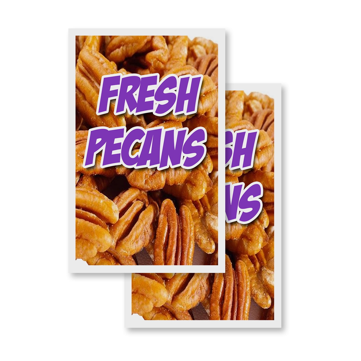 Fresh Pecan (2-PACK) 24" x 36" Vinyl Decals | Sign Insert Peel & Stick ...