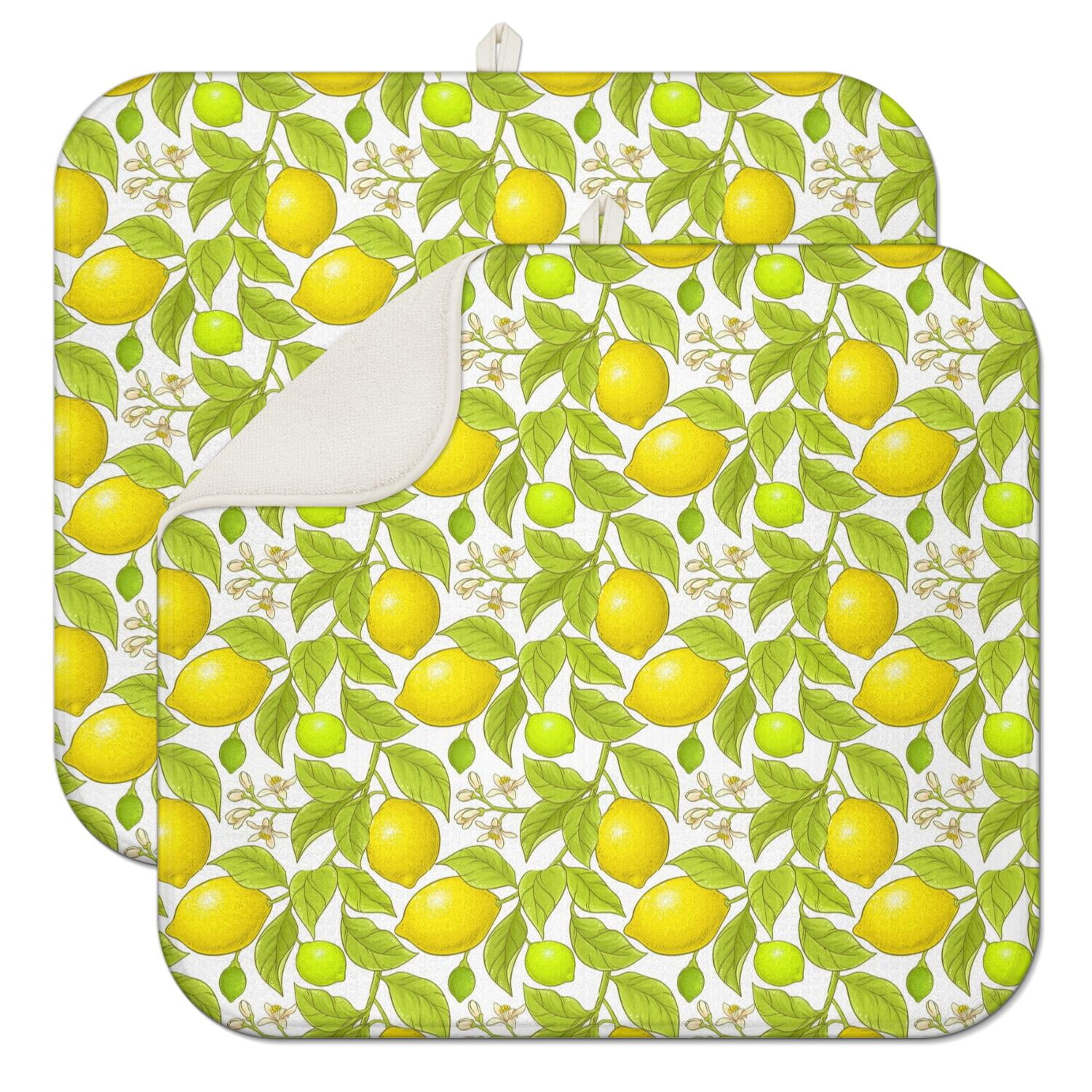 Fresh Picked Lemons Coffee Mat – Vintage Style Yellow Fruit Pattern ...