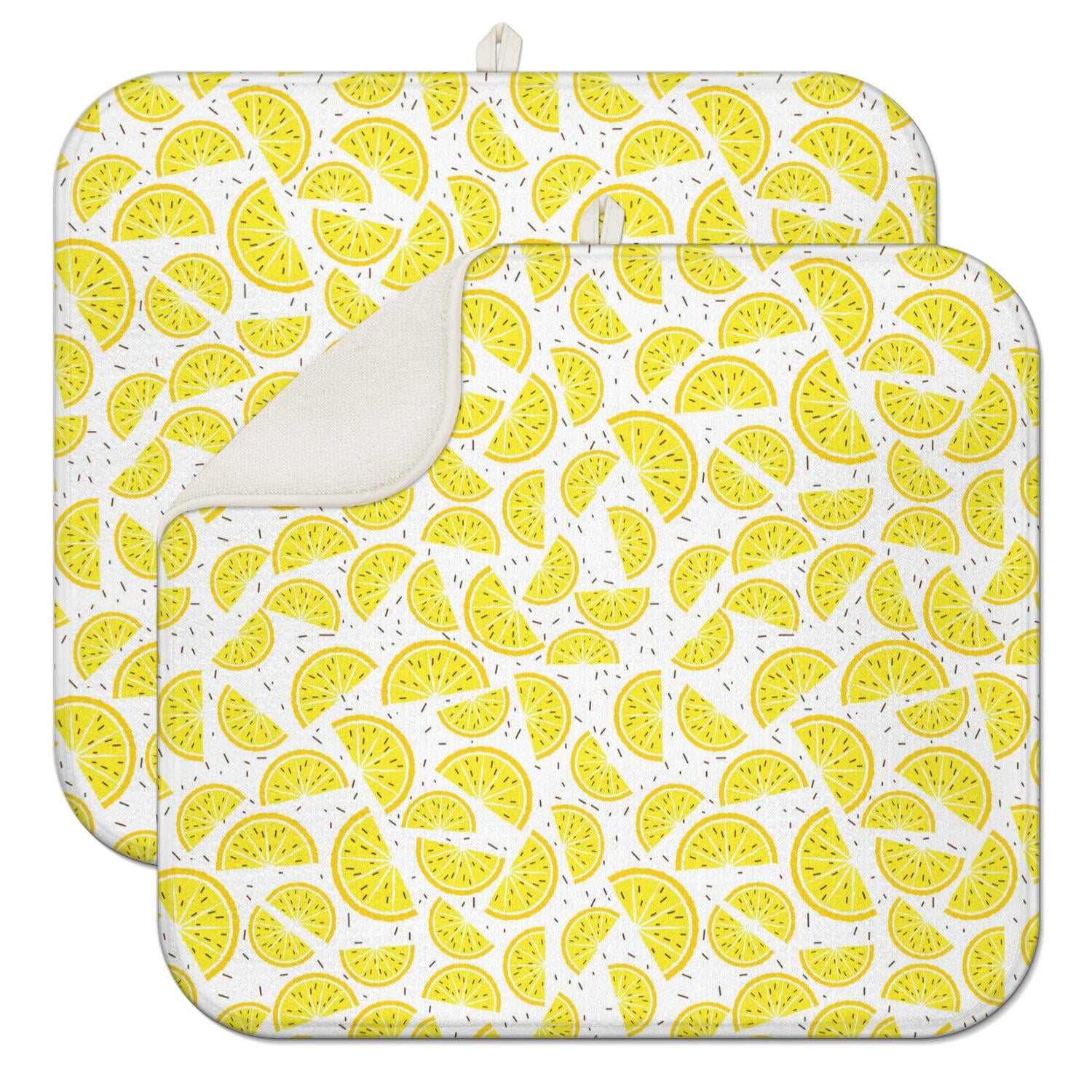 Fresh Picked Lemons Coffee Mat – Vintage Style Yellow Fruit Pattern ...