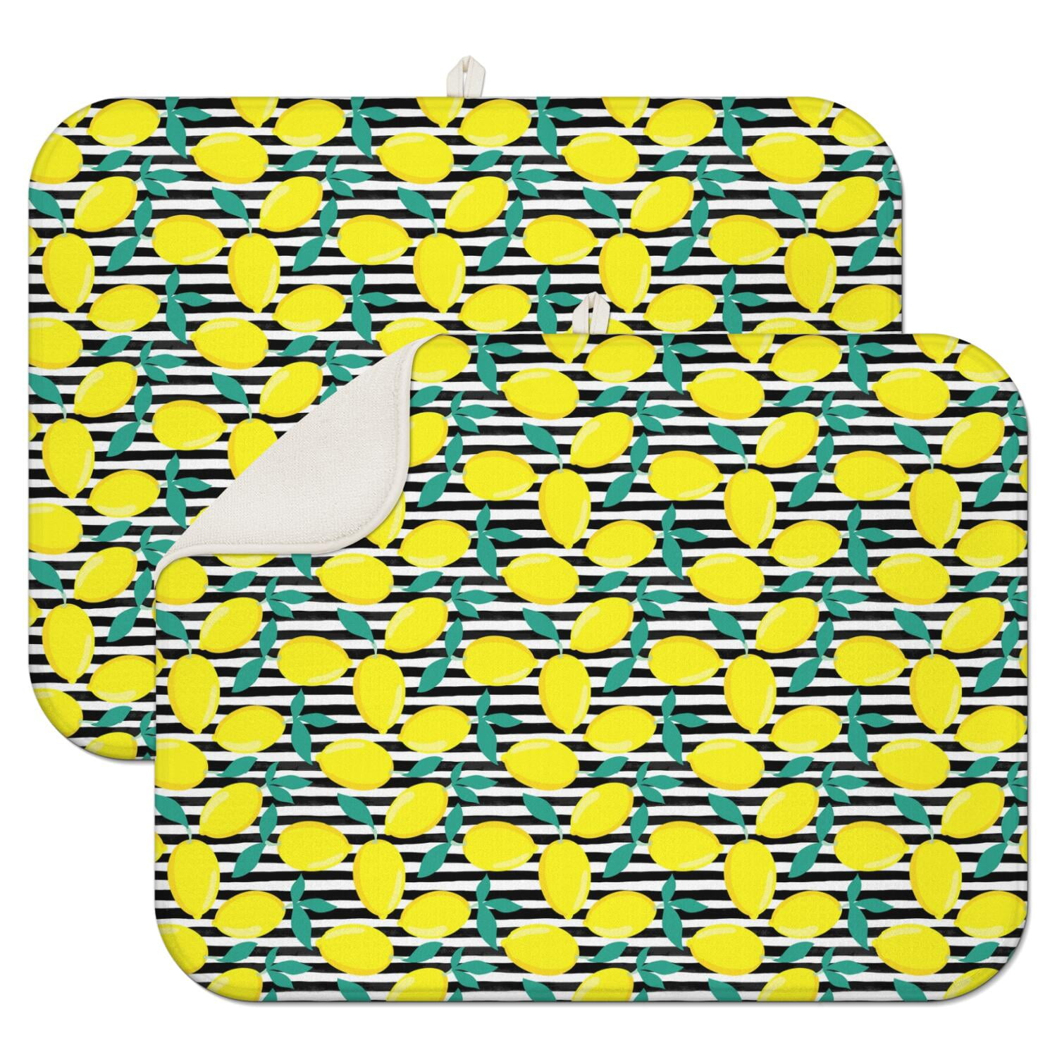 Fresh Picked Lemons Coffee Mat – Vintage Style Yellow Fruit Pattern ...