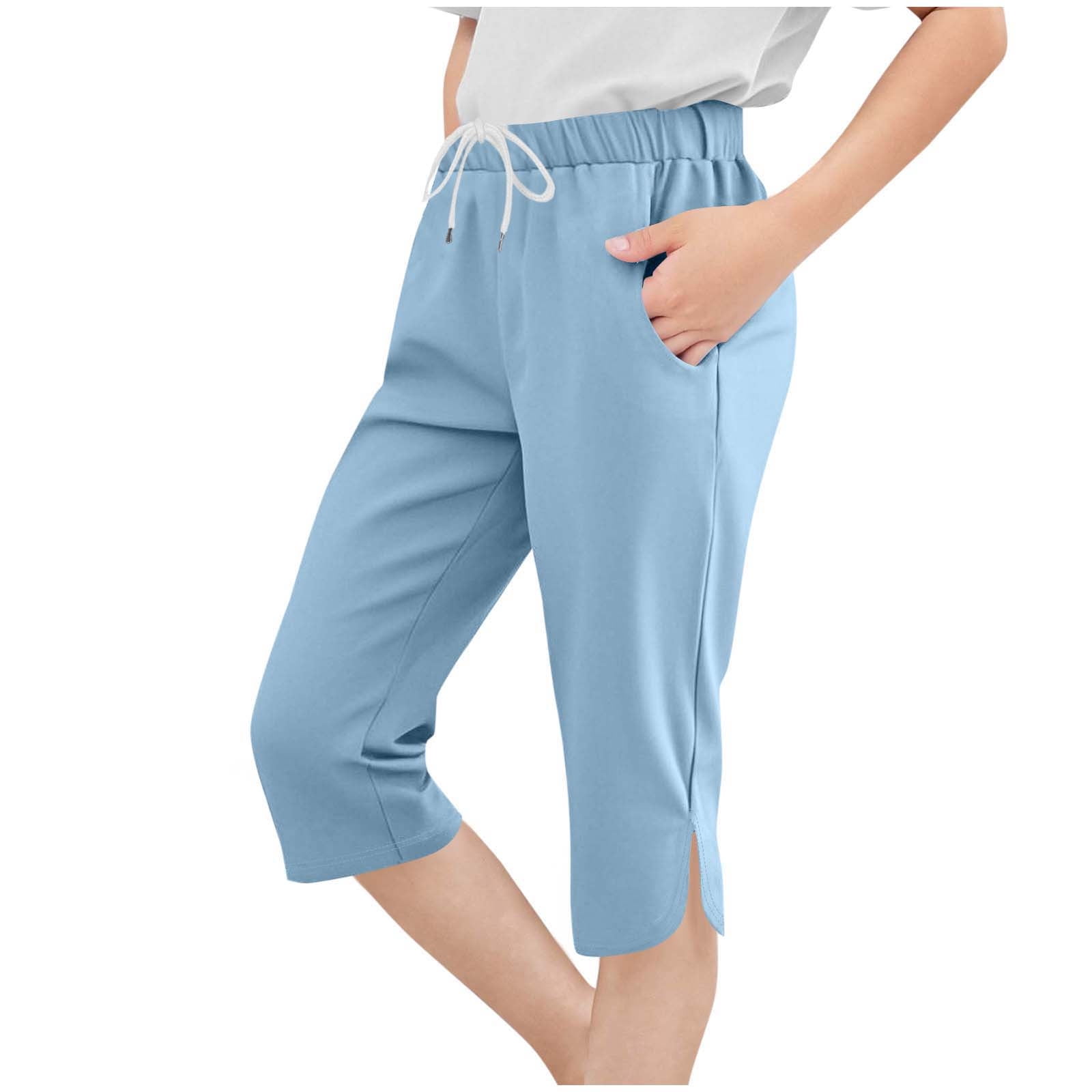Fresh Picks! Kilaqueen Capri Pants for Teen Boy Girl Summer Lightweight ...