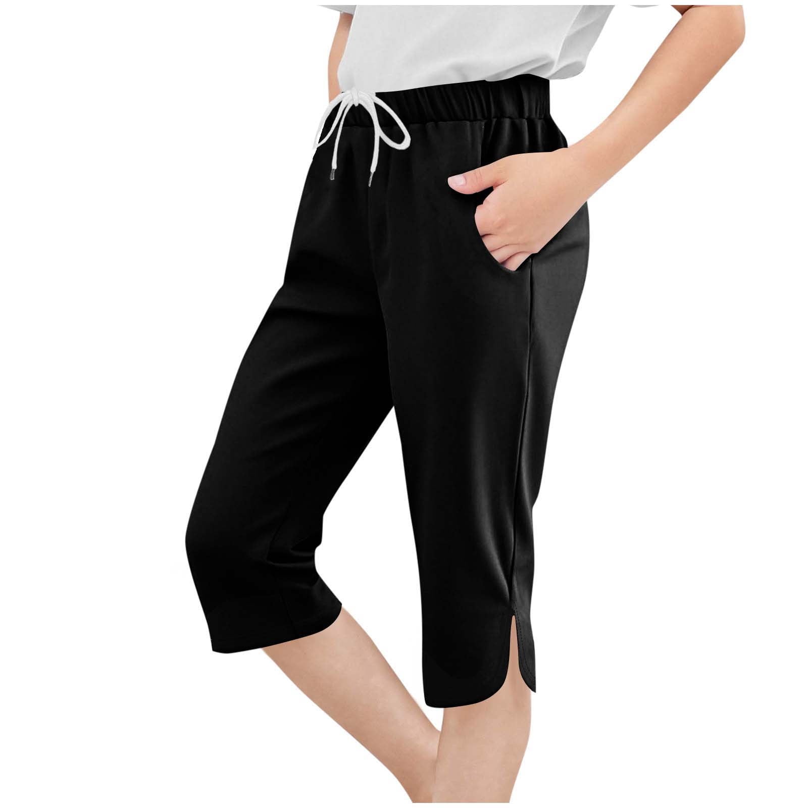Fresh Picks! Kilaqueen Capri Pants for Teen Boy Girl Summer Lightweight ...