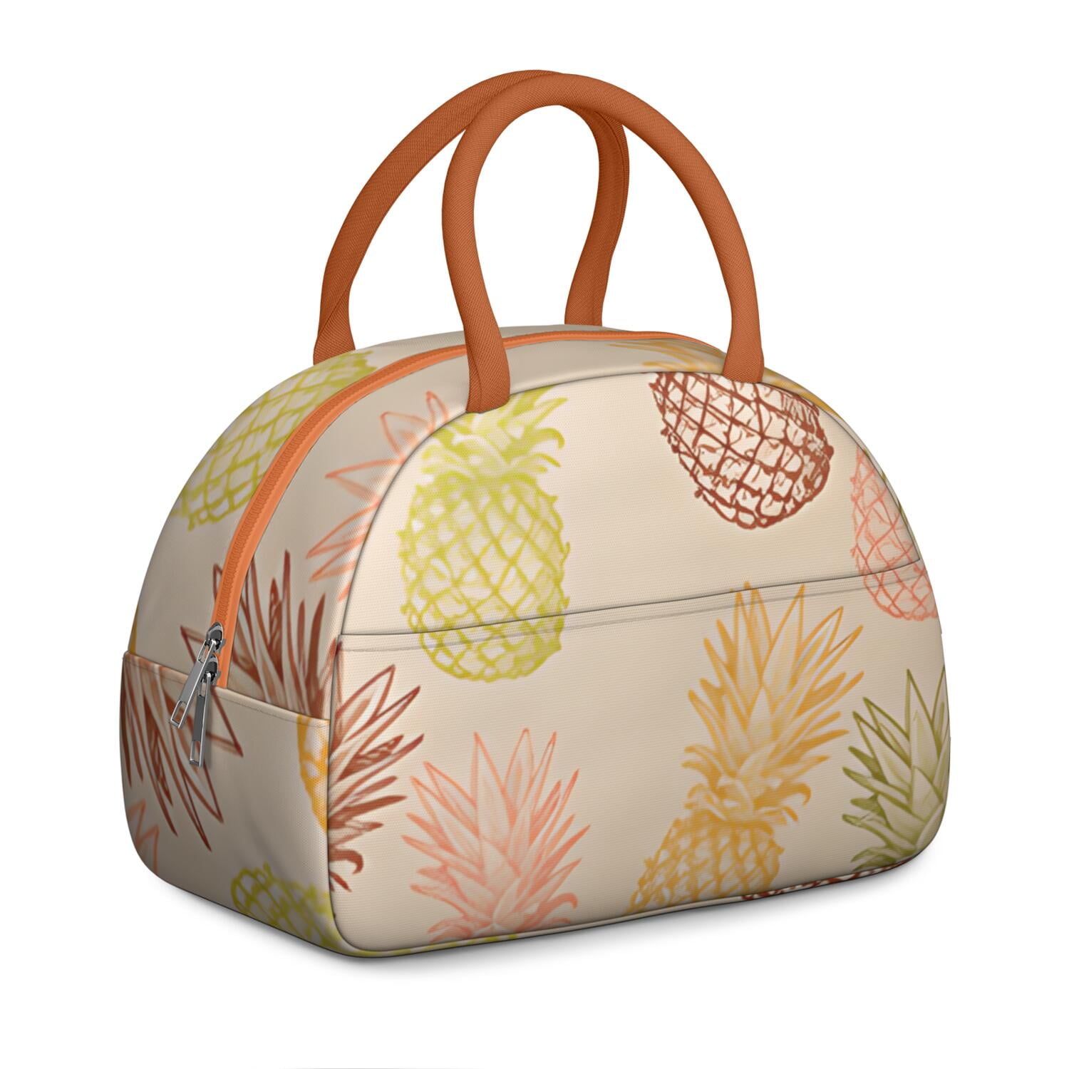 Fresh Pineapple Lunch Bag - Watercolor Fruit Slice Art, Insulated ...