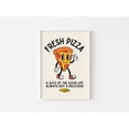Fresh Pizza Retro Character Print Fun Kitchen Print Retro Fast Food ...