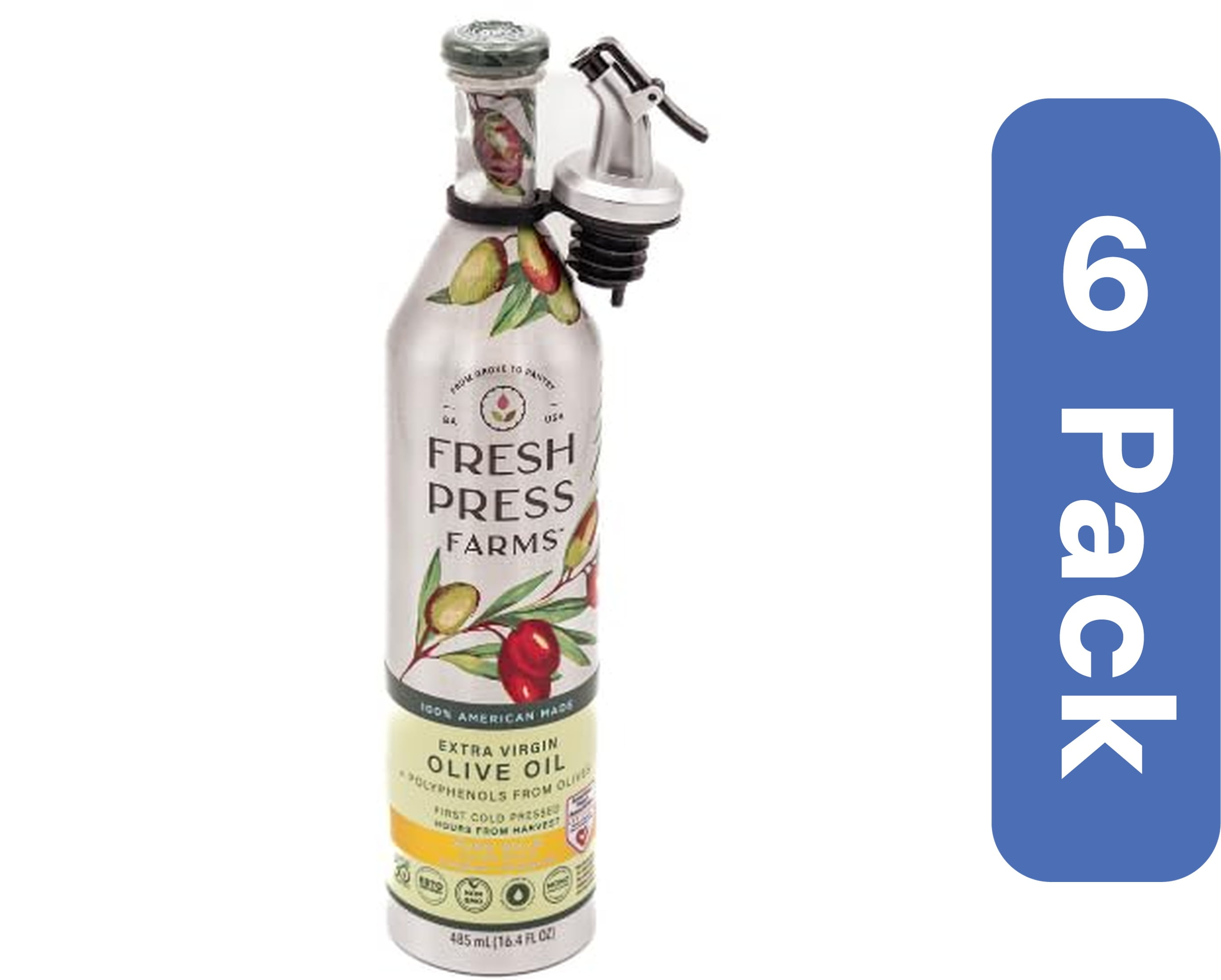 Fresh Press Farms Extra Virgin Olive Oil High Polyphenol 16.4 fl oz ...