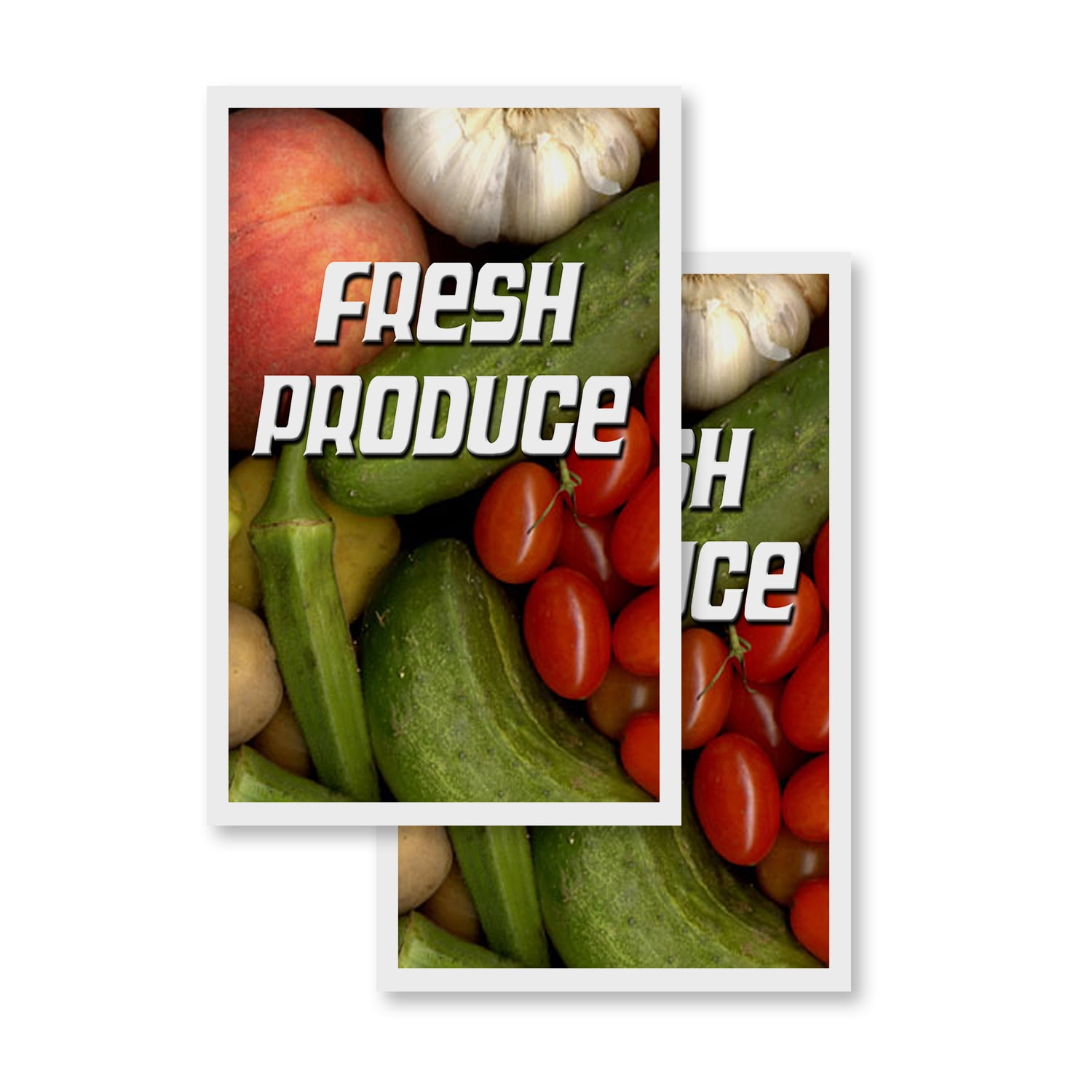 Fresh Produce (2-PACK) 24" x 36" Vinyl Decals | Sign Insert Peel ...