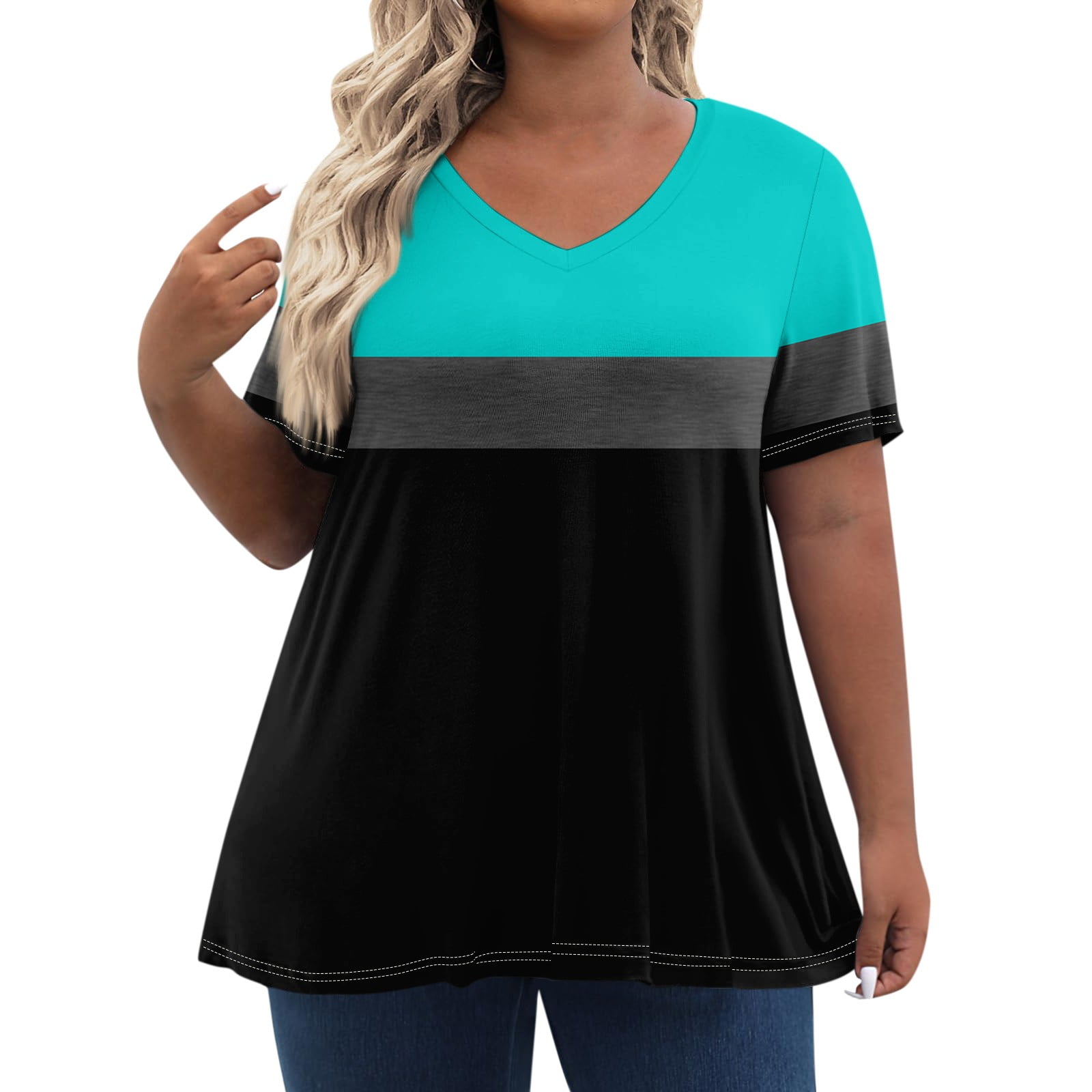 Fresh Produce Clothing - Women's Plus Size Tops, Women 2024 Plus Size Tops Tunic V Neck Shirts ...
