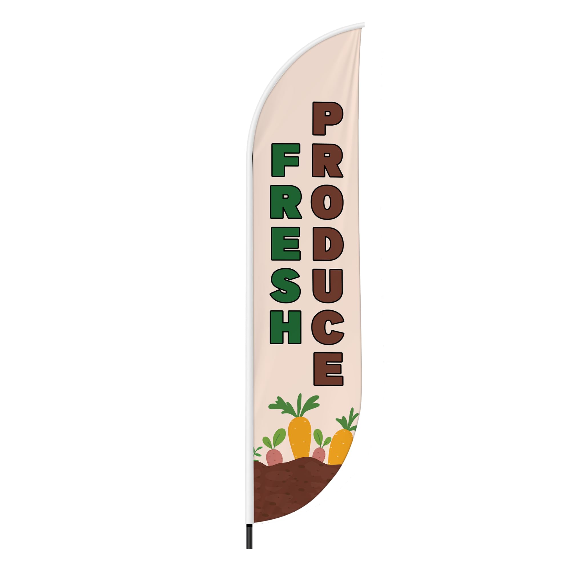 Fresh Produce Feather Flag(11.5feetX2.5feet) by DreamController ...