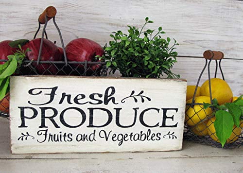 Fresh Produce Sign - Hand Painted Wood Sign - Farmhouse Signs ...