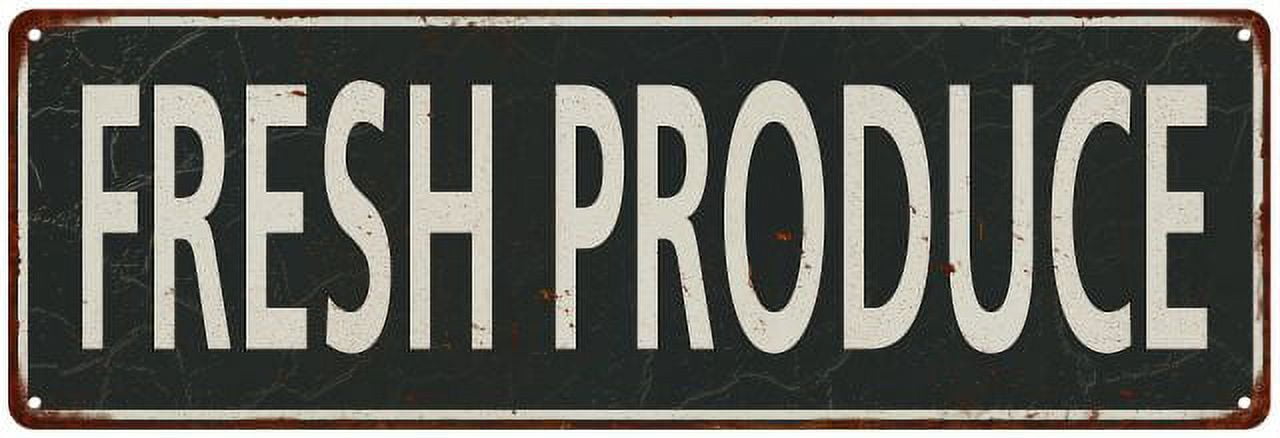 Fresh Produce Vintage Look Shabby Chic Gift Metal Sign 8x24 ...