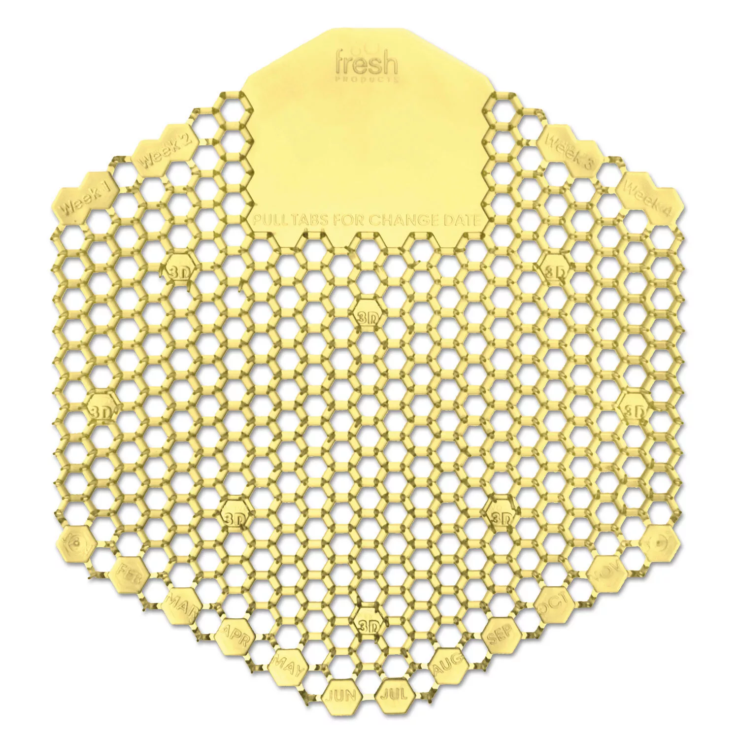 Fresh Products Wave 3D Urinal Deodorizer Screen Yellow Citrus 10/Box ...