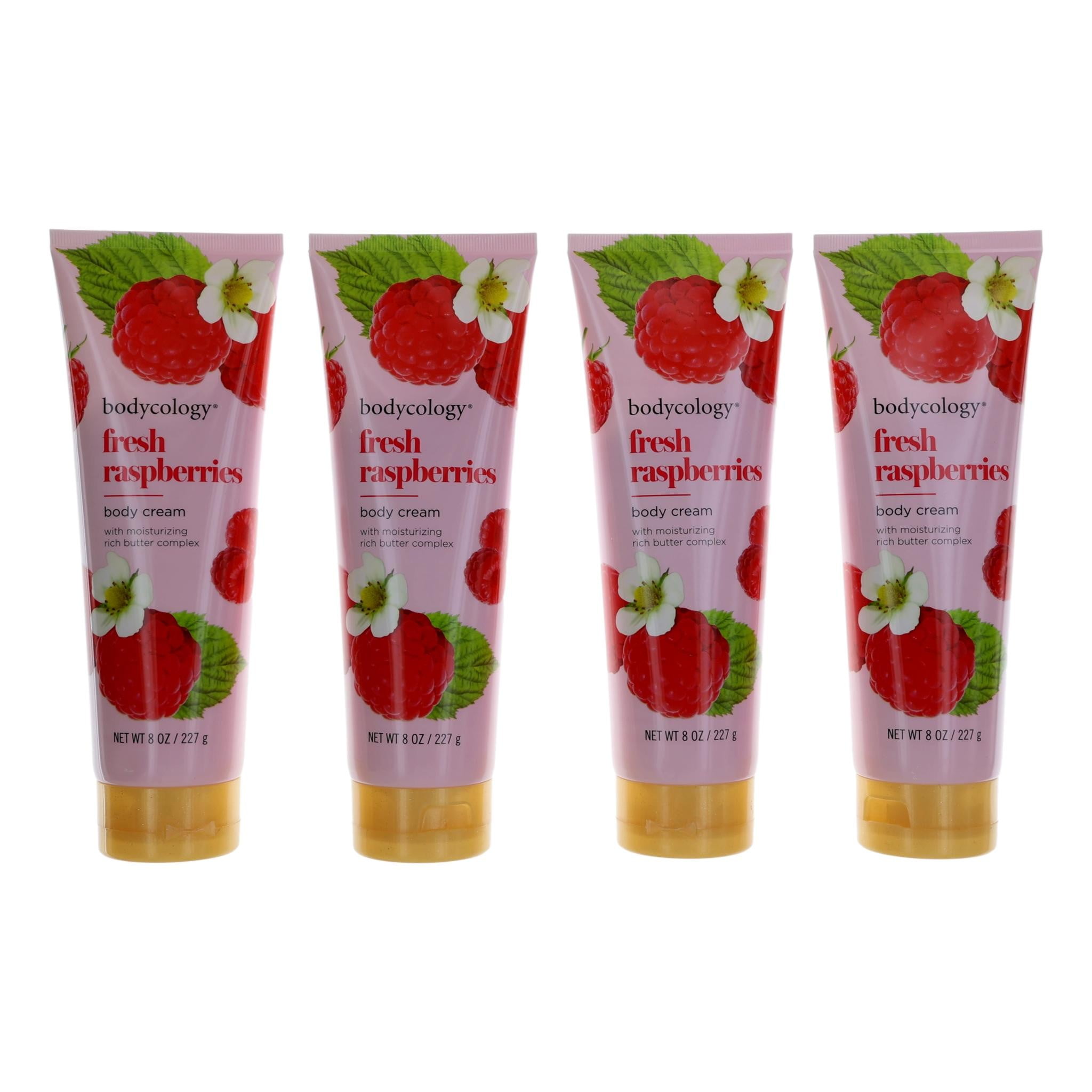 Fresh Raspberries by Bodycology, 4 Pack 8 oz Moisturizing Body Cream ...