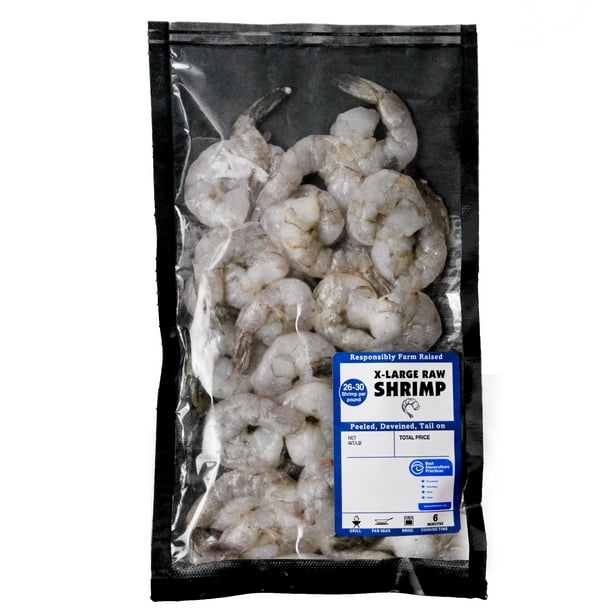 Fresh Raw Extra Large Shrimp Size 26 30 Tail On Peeled And Deveined