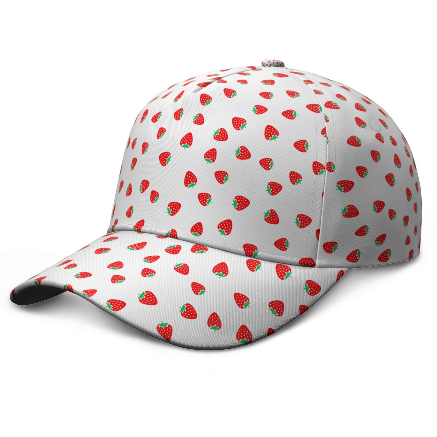 Fresh Red Berry Baseball Cap - Structured 6-Panel Hat for Summer ...