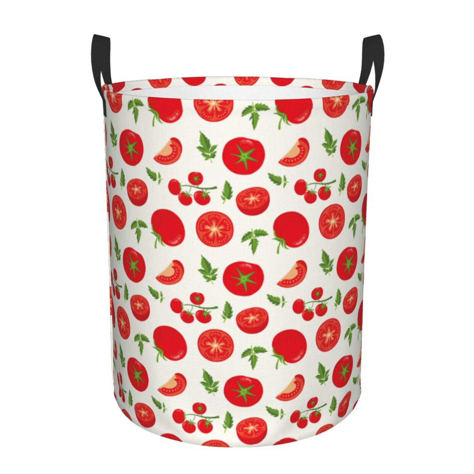 Fresh Red Tomato Laundry Basket, Laundry Hamper Waterproof Laundry Bag ...
