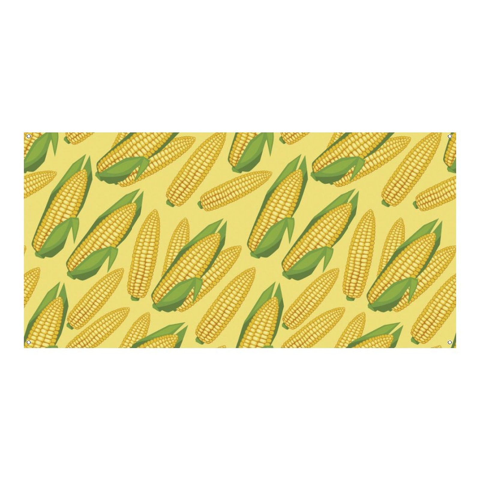 Fresh Ripe Corn Cobs Pattern Banner Flag Photography Background Outdoor ...