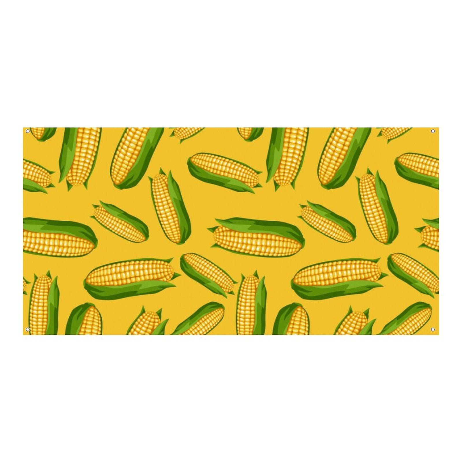 Fresh Ripe Corn Cobs Pattern Banners Flag Hanging Backdrop Sign Wall ...