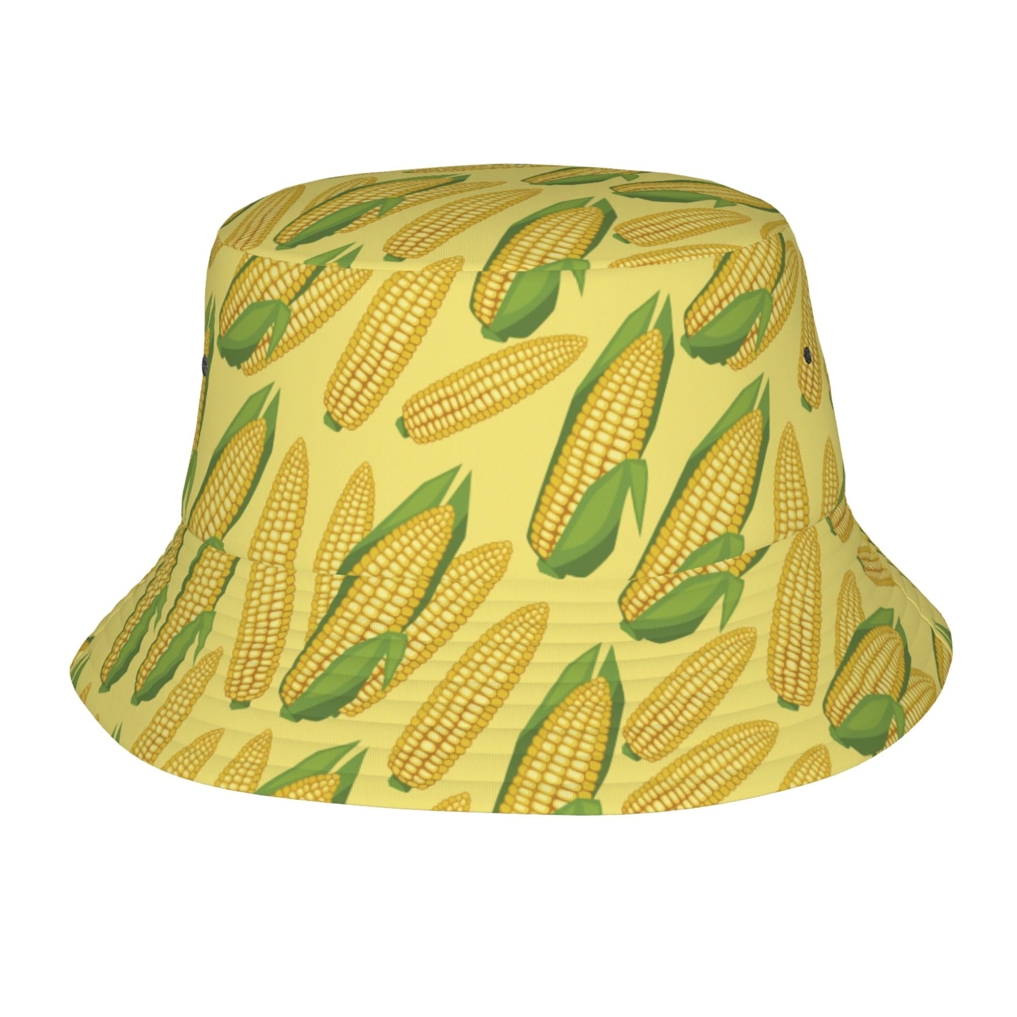 Fresh Ripe Corn Cobs Pattern Bucket Hat Foldable Fisherman Outdoor ...