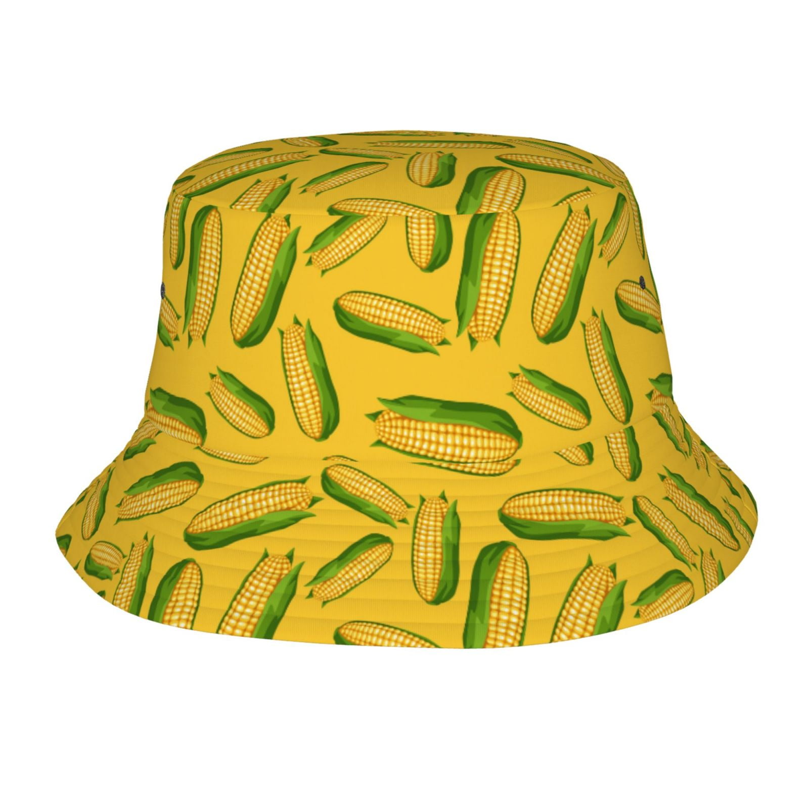 Fresh Ripe Corn Cobs Pattern Bucket Hats for Men Women Beach Sun Hat ...