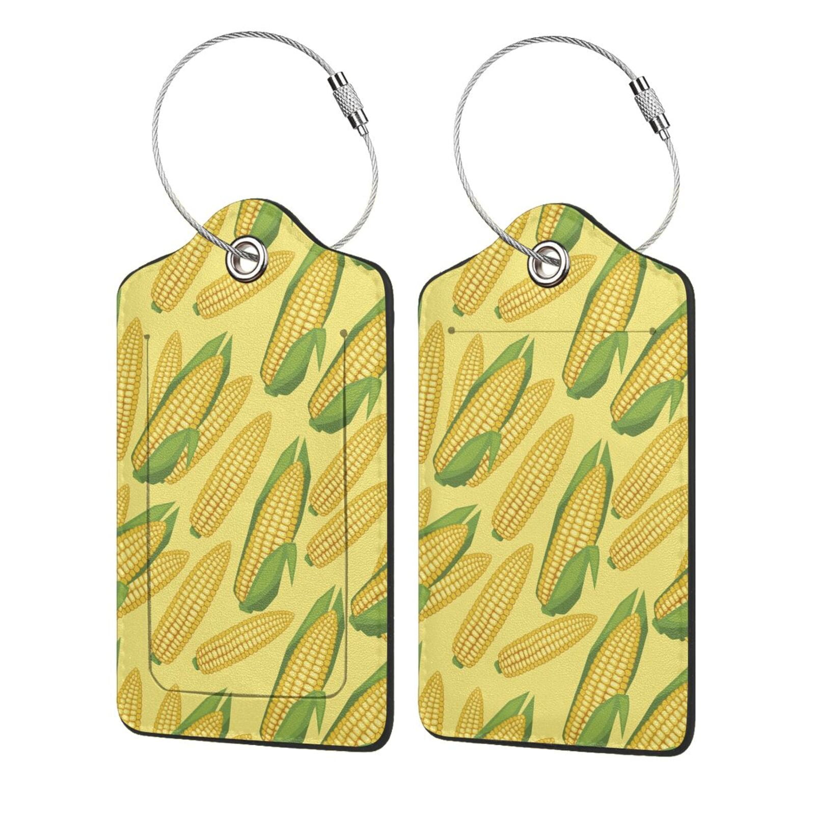 Fresh Ripe Corn Cobs Pattern Luggage Tags for Suitcase Tags Identifiers ...
