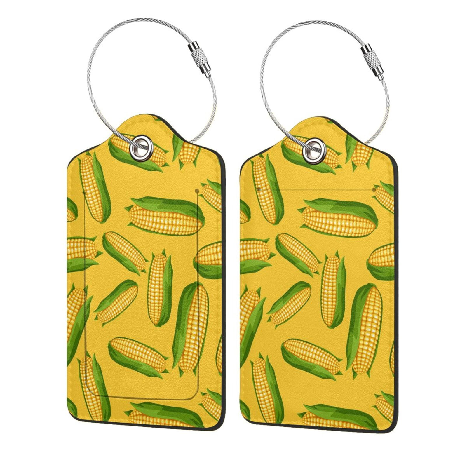 Fresh Ripe Corn Cobs Pattern Luggage Tags for Suitcase Tags Identifiers ...