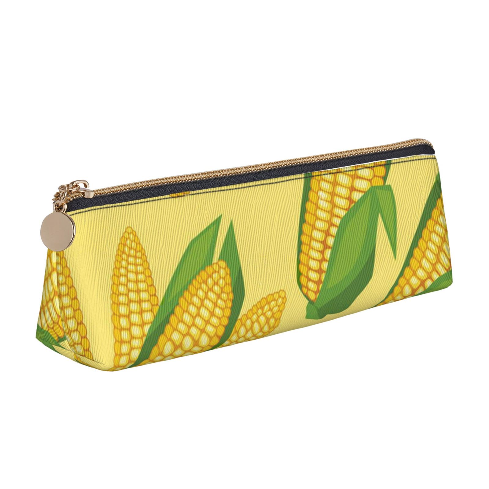 Fresh Ripe Corn Cobs Pencil Pouch Triangle Pen Case Portable Leather ...