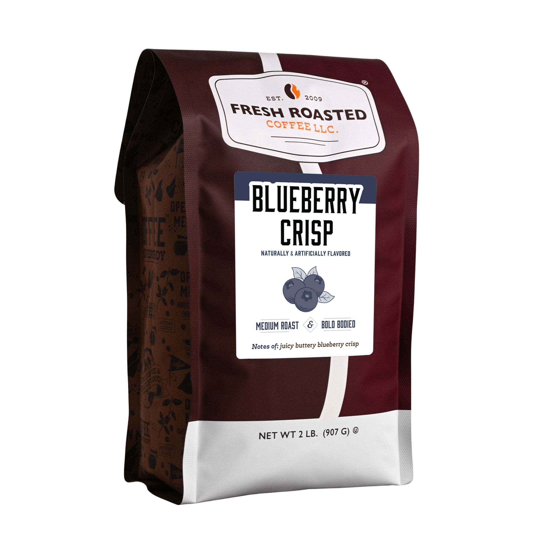 Fresh Roasted Coffee, Blueberry Crisp Flavored Coffee Drip Ground, 32 ...