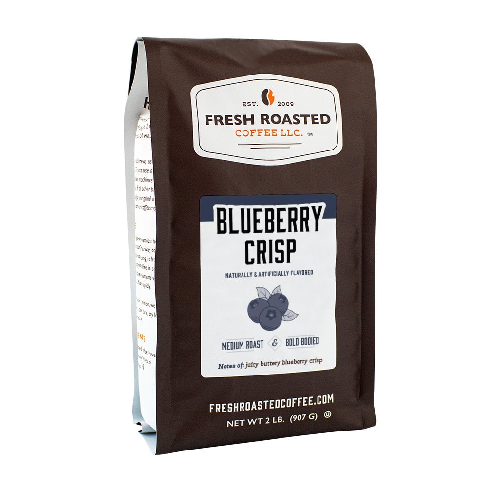 Fresh Roasted Coffee, Blueberry Crisp Flavored Coffee Whole Bean, 32 oz ...