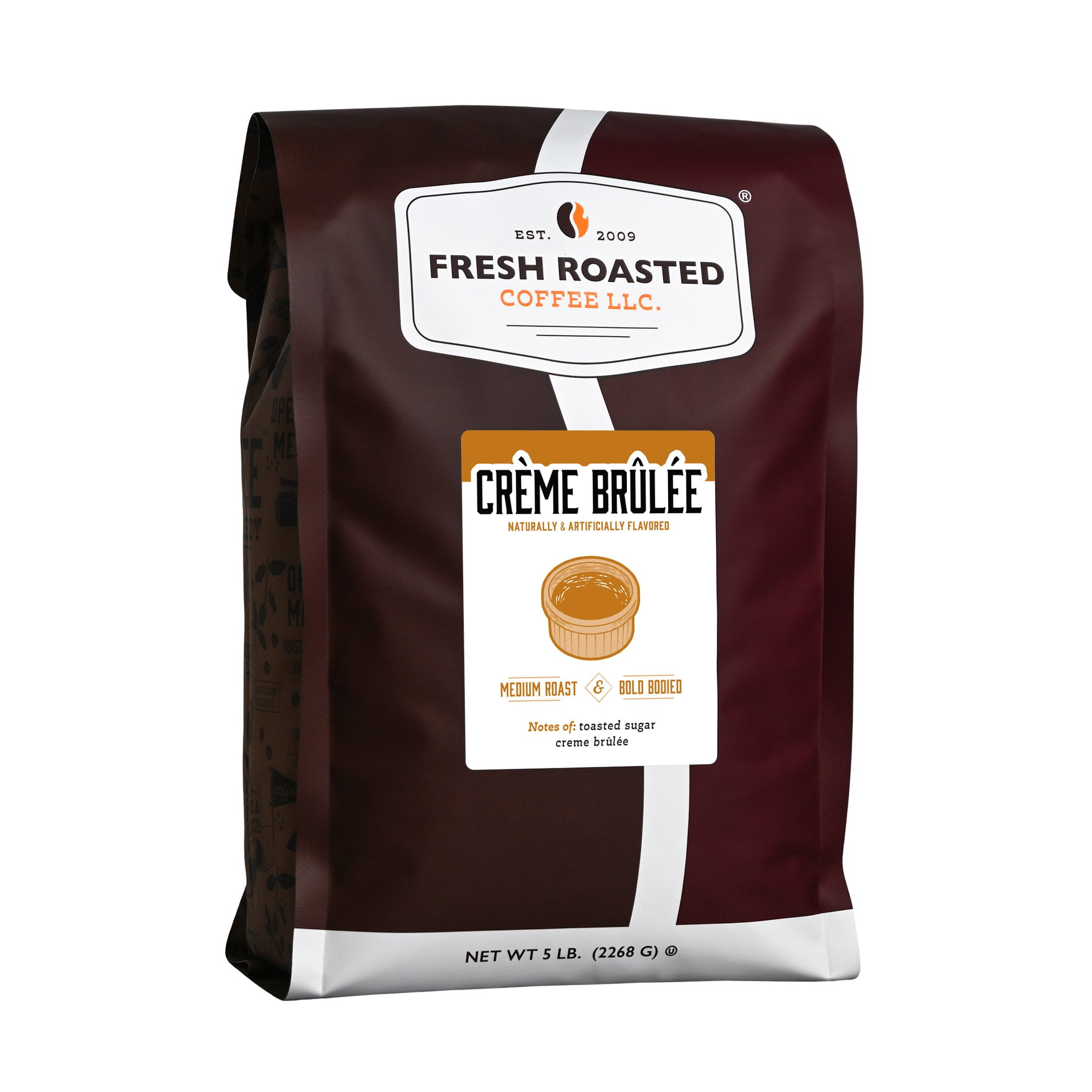 Fresh Roasted Coffee, Creme Brulee Flavored Coffee Drip Ground, 80 oz 5 ...