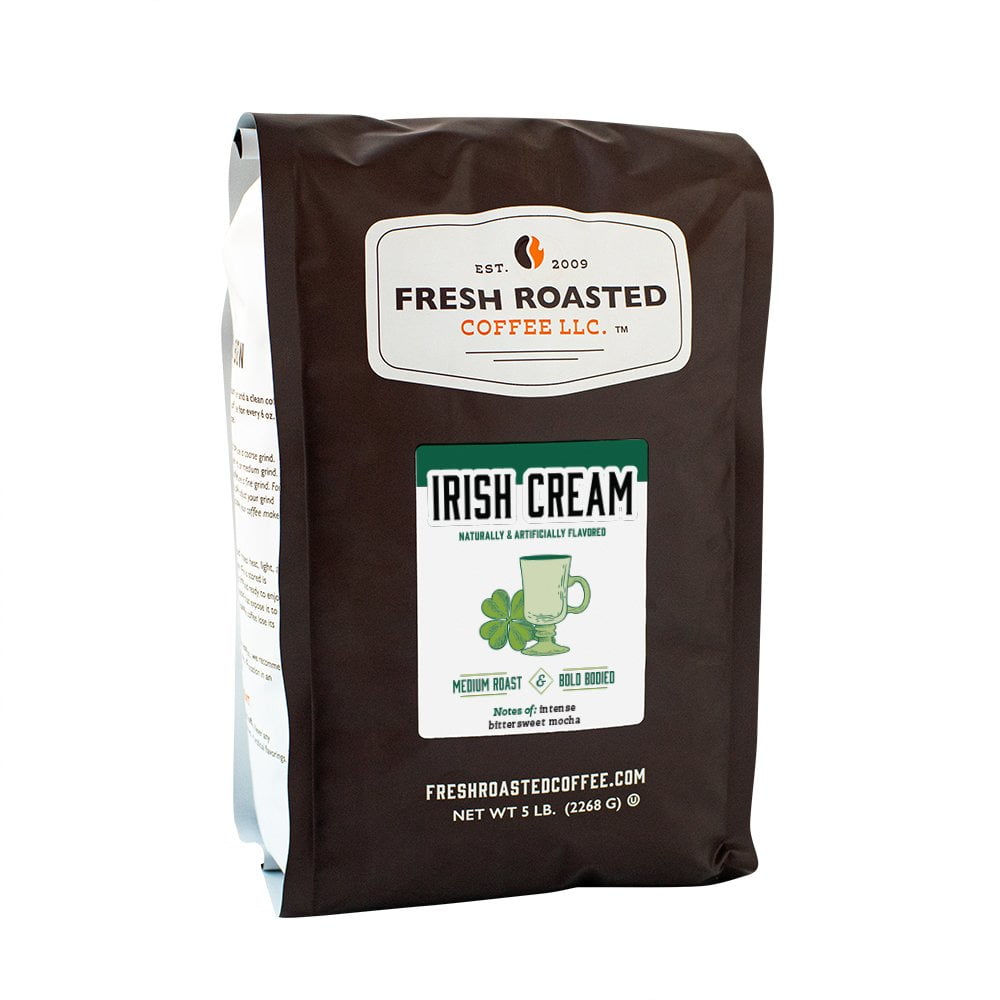 Fresh Roasted Coffee, Irish Cream Flavored Coffee Drip Ground, 80 oz 5 ...