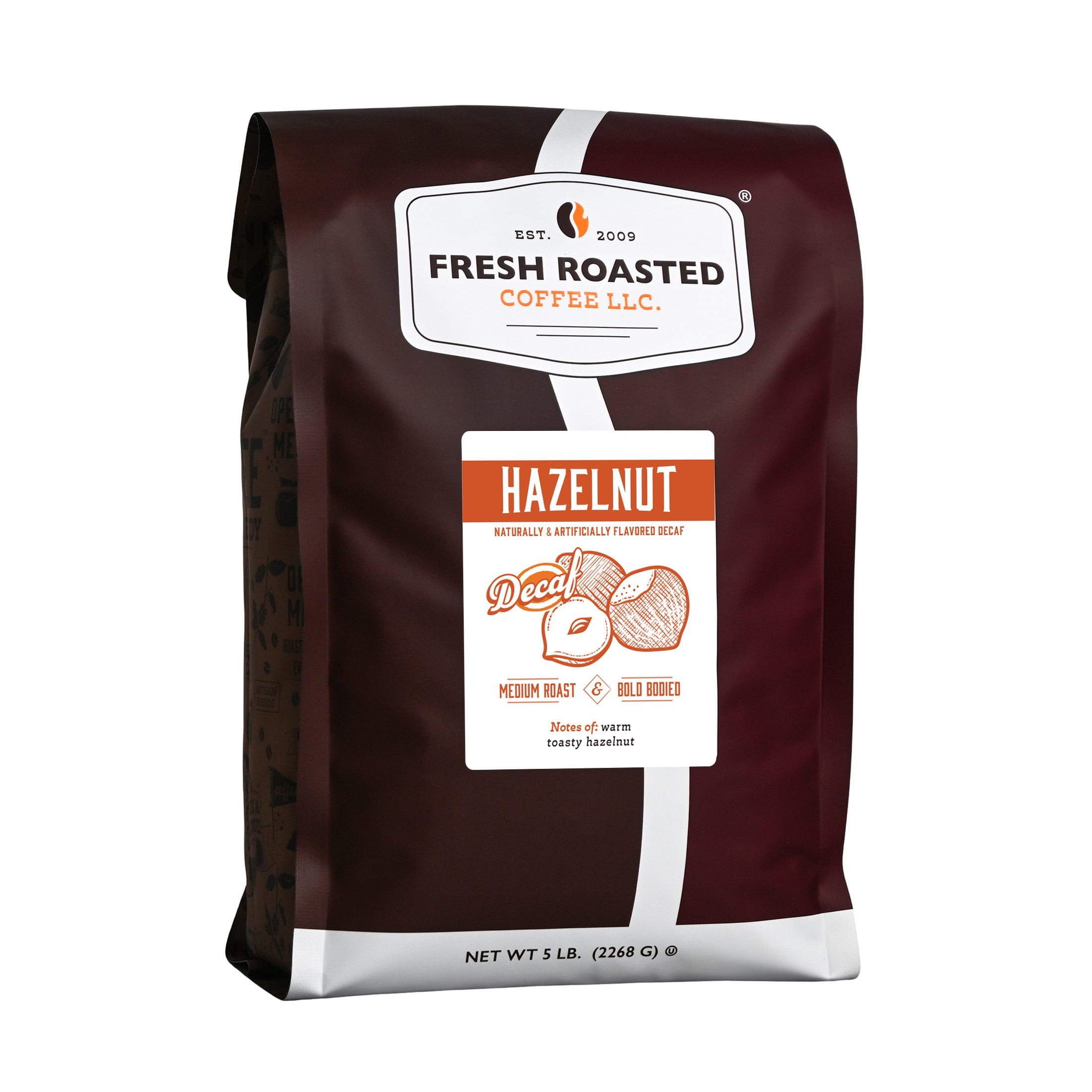 Fresh Roasted Decaf Hazelnut Whole Bean Coffee for Offices - Walmart ...