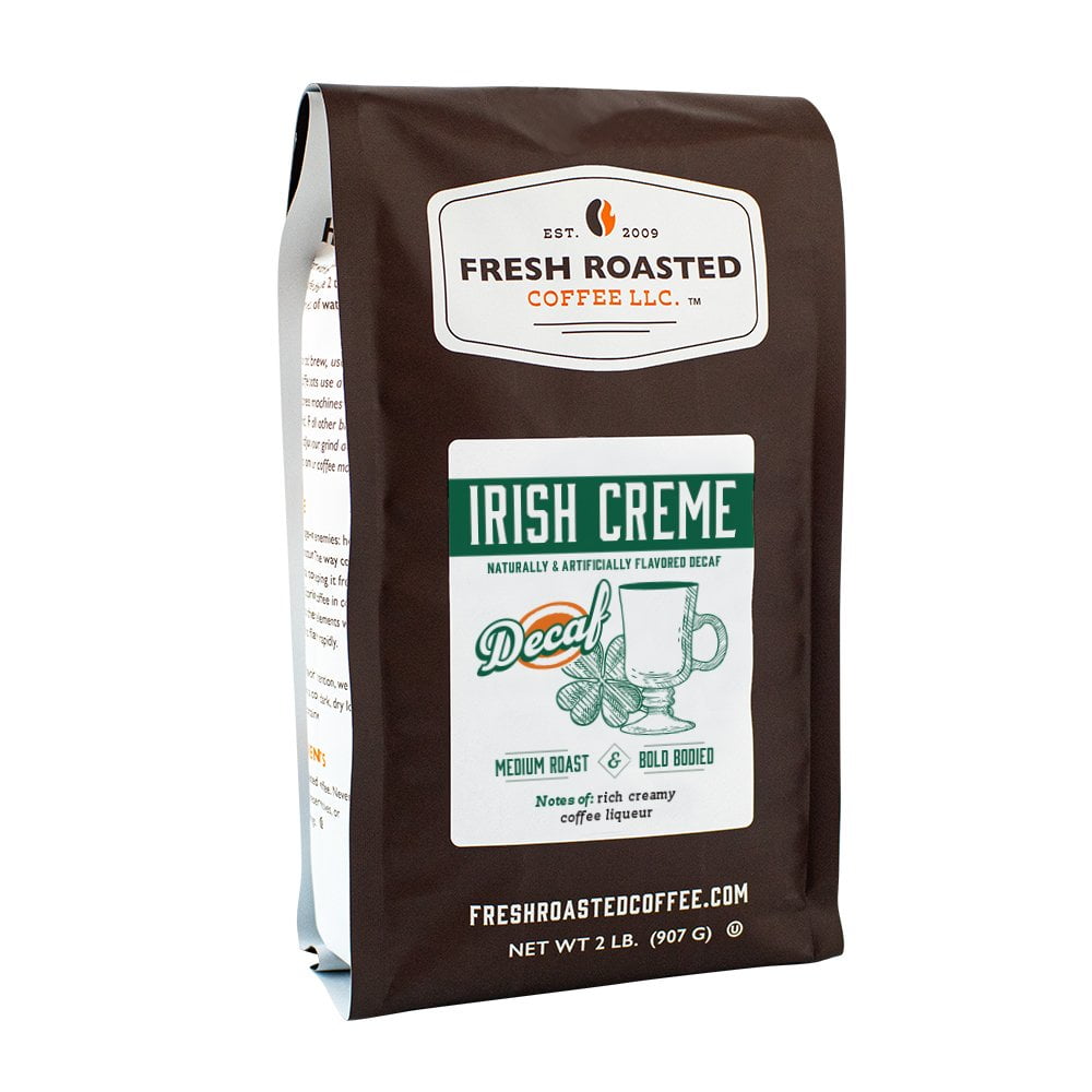 Fresh Roasted Coffee, Decaf Irish Cream Flavored Coffee Whole Bean, 80 ...