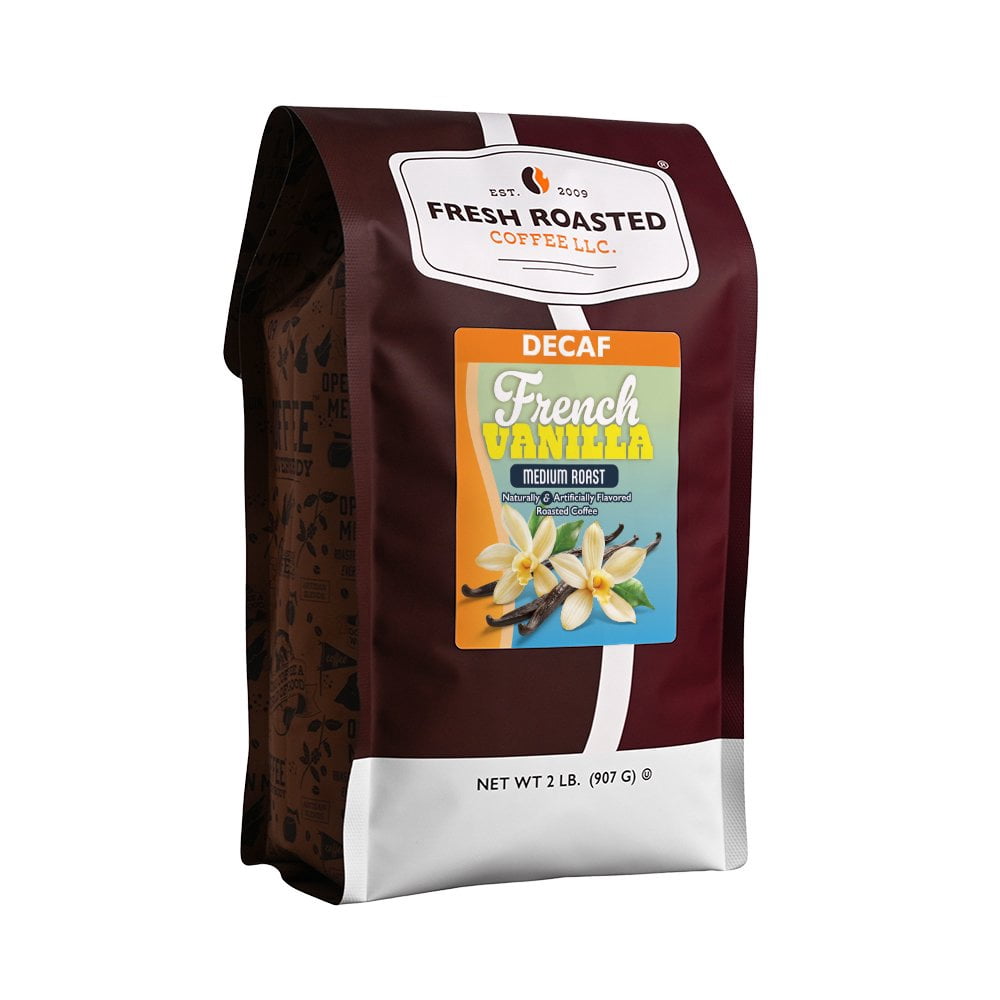 Fresh Roasted Coffee, Decaf Vanilla Flavored Coffee Drip Ground, 32 oz ...