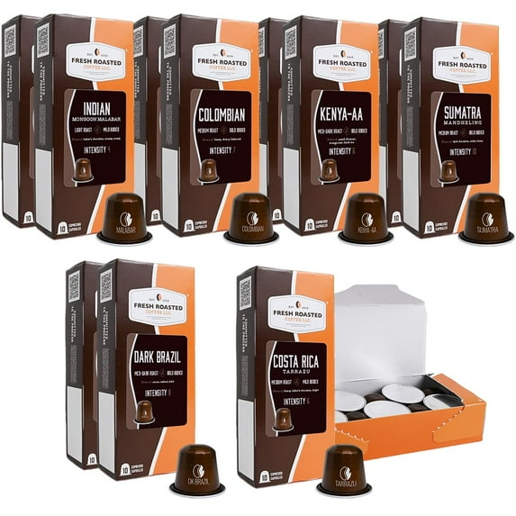 Fresh Roasted Coffee Espresso Pods for Nespresso OriginalLine, Single ...